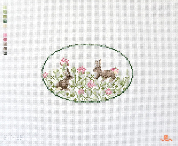 Bunnies in Clover – Savannah Needlepoint